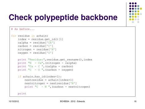 Ppt Protein Structure Informatics Using Bio Pdb Powerpoint Presentation Id
