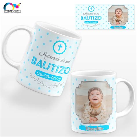 Tazas Recuerdo Bautizo Pack 12 Pz Personalizadas Vynculo Creativo