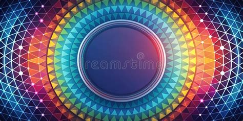 Geometric Circle Pattern Abstract Background Ai Generative Stock Illustration Illustration Of