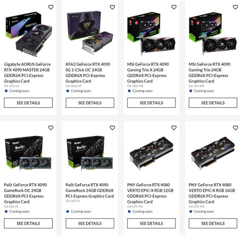 Nvidia Geforce Rtx 4090 4080 16 Gb 4080 12 Gb Custom Models Listed By