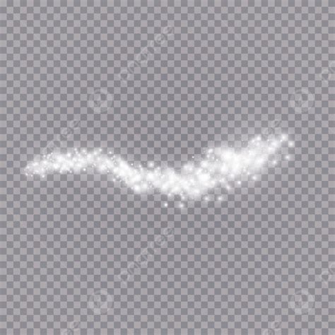 透明な背景に分離された多くのキラキラ粒子と輝く光の効果 ベクトルの塵と星空雲 魔法のクリスマスの装飾 透明な背景に分離された多くのキラキラ粒子