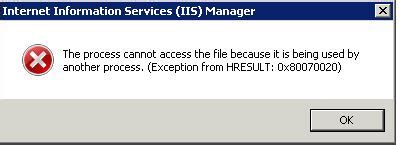 Brother Support How To Resolve IIS HRESULT 0x80070020 Error