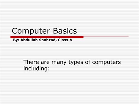 SOLUTION Computer Basics Types Input Output Devices Network Software Studypool