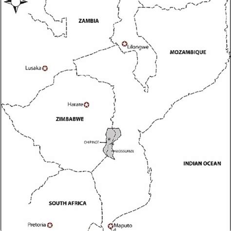 The Shaded Area Shows The Chipinge And Mossurize Districts Of Zimbabwe Download Scientific