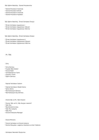 Sql Egitimi Bakirkoy PDF