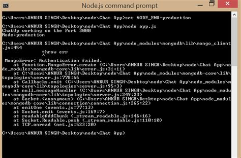 Javascript Mongo Authentication Failed In Nodejs Application Stack Overflow