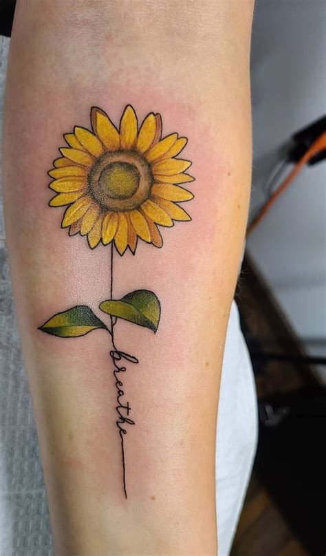 Sunflower Script Tattoo Artofit
