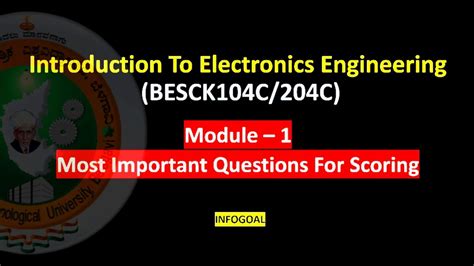 Module 1 Intro To Electronics Engineering Most Important Questions Besck104c Vtu Enc Qa