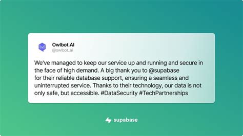 Supabase On Linkedin Keeping Your Data Available And Secure For Your Users Is Our Priority ⚡️