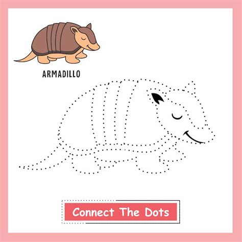 Premium Vector Armadillo Connect The Dots
