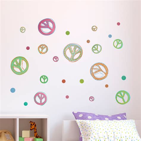 Peace Signs Glitter Wall Stickers Decals By Asian Paints