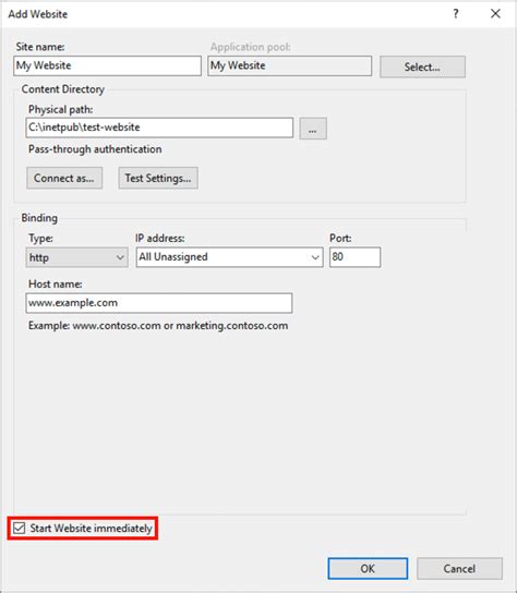 Create A New Website In Windows IIS SSL