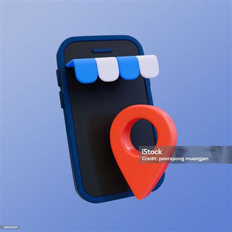 위치를 표시하는 3d 최소 상점 목적지 상점 위치 지도 핀 아이콘이 있는 상점 스마트폰 3d 그림입니다 0명에 대한 스톡 사진 및 기타 이미지 Istock