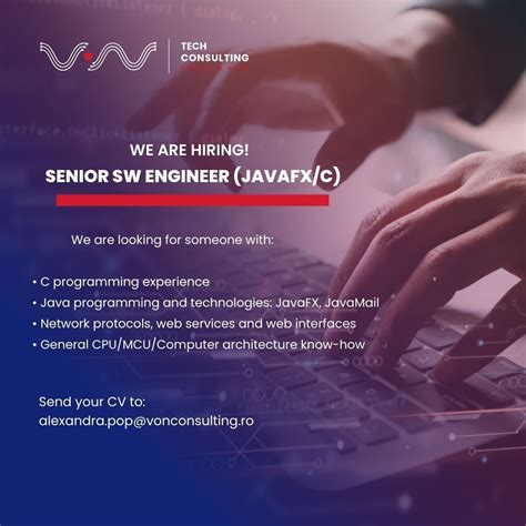 Alexandra Pop On Linkedin We Are Hiring Senior Sw Engineer Javafxc Apply Here