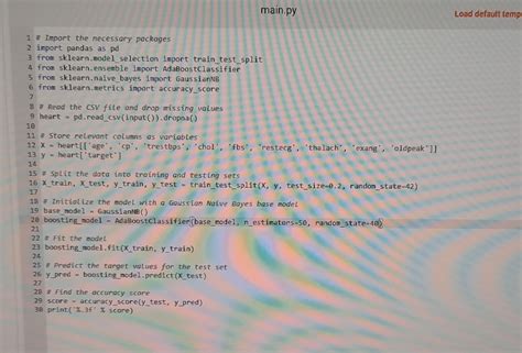 solved 13 6 lab boosting using adaboostclassifier the heart