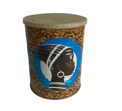 Cirkel kaffe dåse blå Retro Shoppen DK