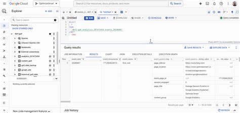 Understanding The Bigquery User Interface Optimize Smart