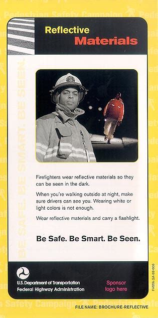 National Pedestrian Safety Campaign Reflective Materials Fhwa