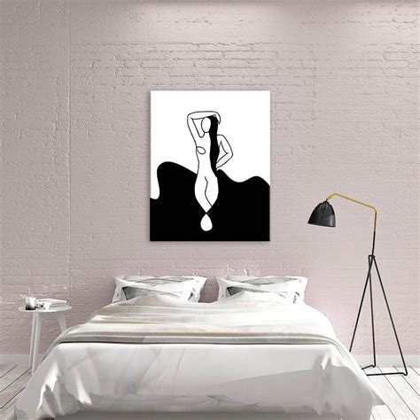 Female Body Art Black And White Abstract Woman Art Woman Etsy