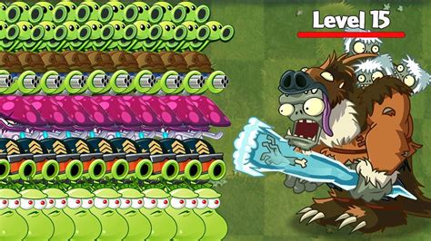 Pvz 2 Challenge 50 Plants Max Level Power Up Vs Sloth Gargantuar