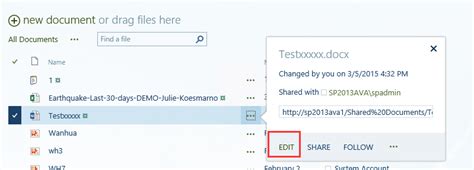 sharepoint 2013 共同编辑office文档设置（work，excel，ppt等等） sharepoint 文档库多人编辑 csdn博客