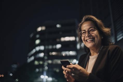 Premium Photo A Senior Mexican Hispanic Businesswoman Executive Using