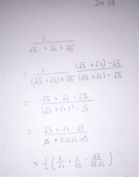 Simplify 1 Root3 Root2 Root5 Brainly In