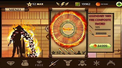 Shadow Fight 2 Legendary 100x Fire Composite Sword Youtube