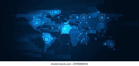 Futuristic Concept Global Cybersecurityglobal Network Security Stock