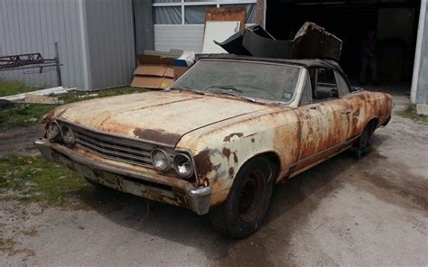 Rusty 1967 Chevelle Malibu Convertible Project Barn Finds