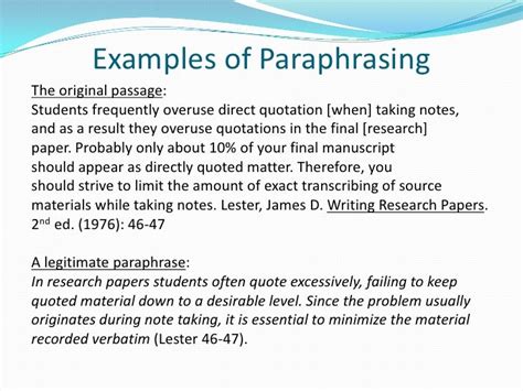 Apa Citing Paraphrasing And Quoting Presentation