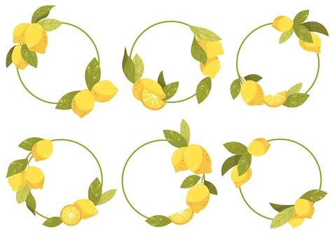 Premium Vector Lemon Frames