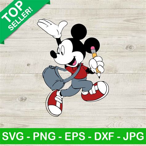 Mickey Back To School Svg Mickey Disney Go To School Svg Mickey