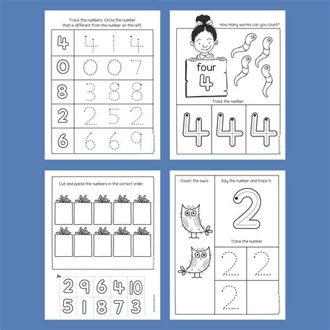 Counting Number Tracing Activity Pack Numbers