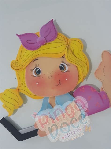 Molde Menina Notebook Elo7 Produtos Especiais