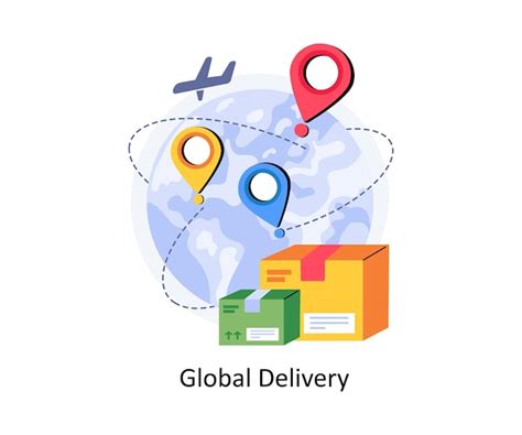 Premium Vector Global Delivery Concepts Style Illustration Eps 10 File