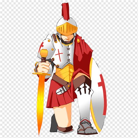 무릎을 꿇 검투사 그림 기독교의 에베소 성경 신에게 신의 갑옷 서신 갑옷 기독교 기도 가상의 인물 Png Pngwing