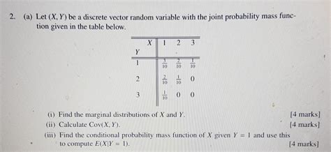 Solved 2 A Let Xy Be A Discrete Vector Random Variable