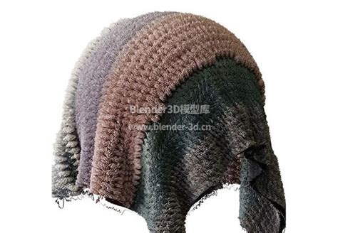 钩针布料面料编织物棉麻布帆布贴图 Blender材质球纹理贴图模型下载 Blender3d模型库