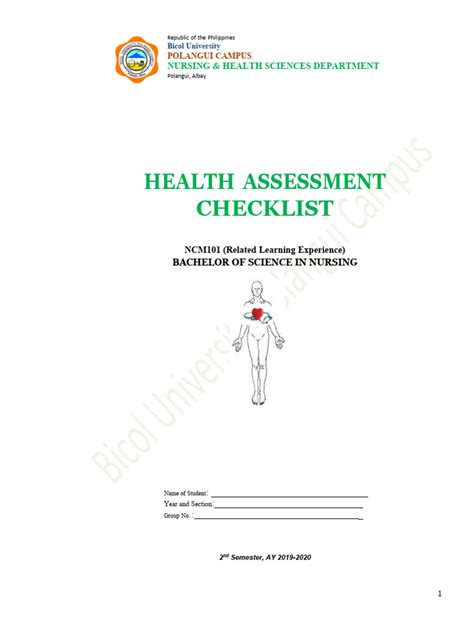 Ha Checklist 2020 Clinical Instructors Pdf