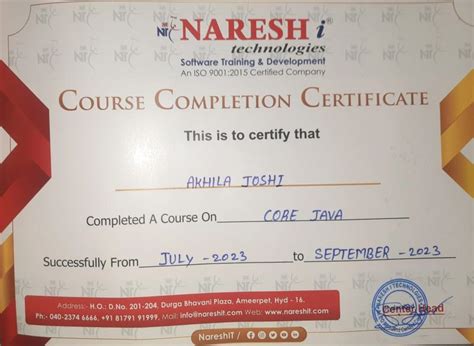 akhila joshi on linkedin hii all i have successfully completed core