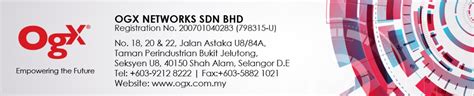 Ogx Networks Sdn Bhd Job Vacancies May 2024 Maukerjamy