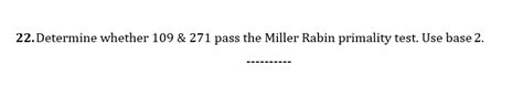 Solved Determine Whether Pass The Miller Chegg