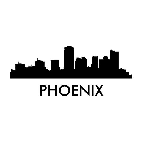 Silhouette Phoenix Skyline Clip Art Library