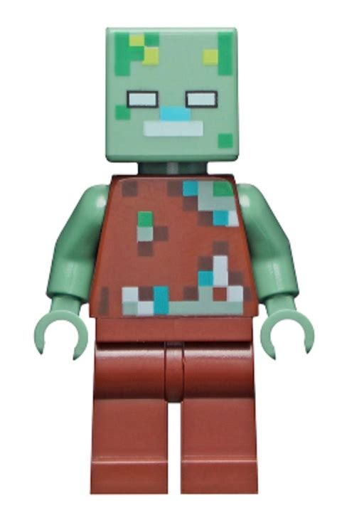 Lego Minecraft Zombie Minifigure Etsy