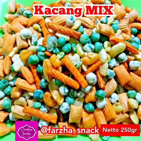 Jual Camilan Kacang Mix 250gr Snack Camilan Kiloan Jajanan Oleh Oleh