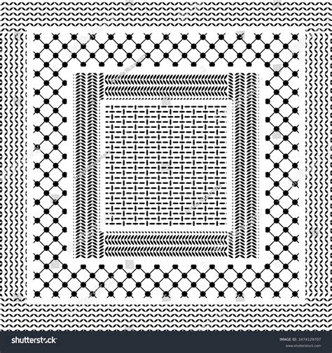 Keffiyeh Scarf Fabric Pattern Background Stock Vector Royalty Free