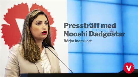 Pressträff Med Nooshi Dadgostar Under Måndagen Höll Nooshi Dadgostar