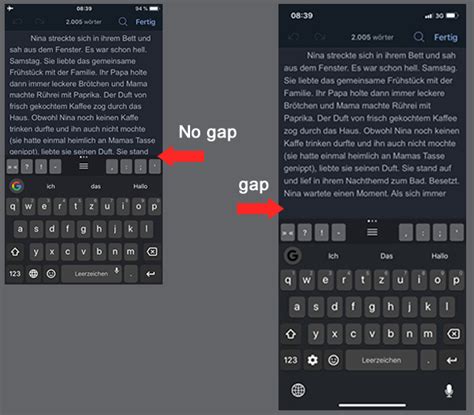 Gap Between Text And Keyboard Scrivener For Ios Literature And Latte Forums