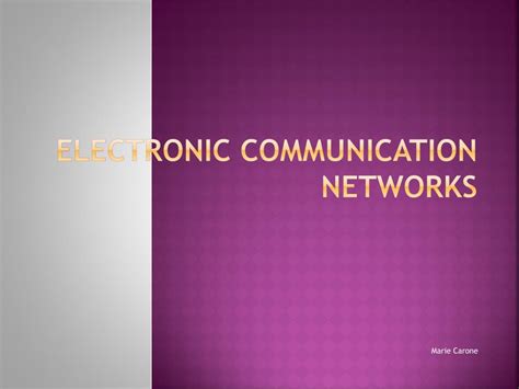 Ppt Electronic Communication Networks Powerpoint Presentation Free Download Id4056953
